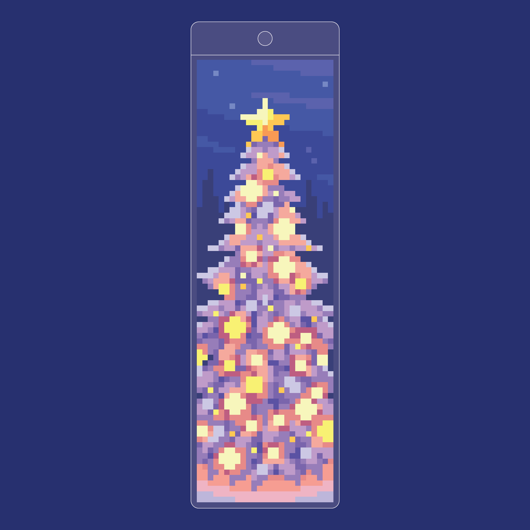 Christmas Tree Bookmark | Pixel Art Sticker by Number Bookmark Craft ...