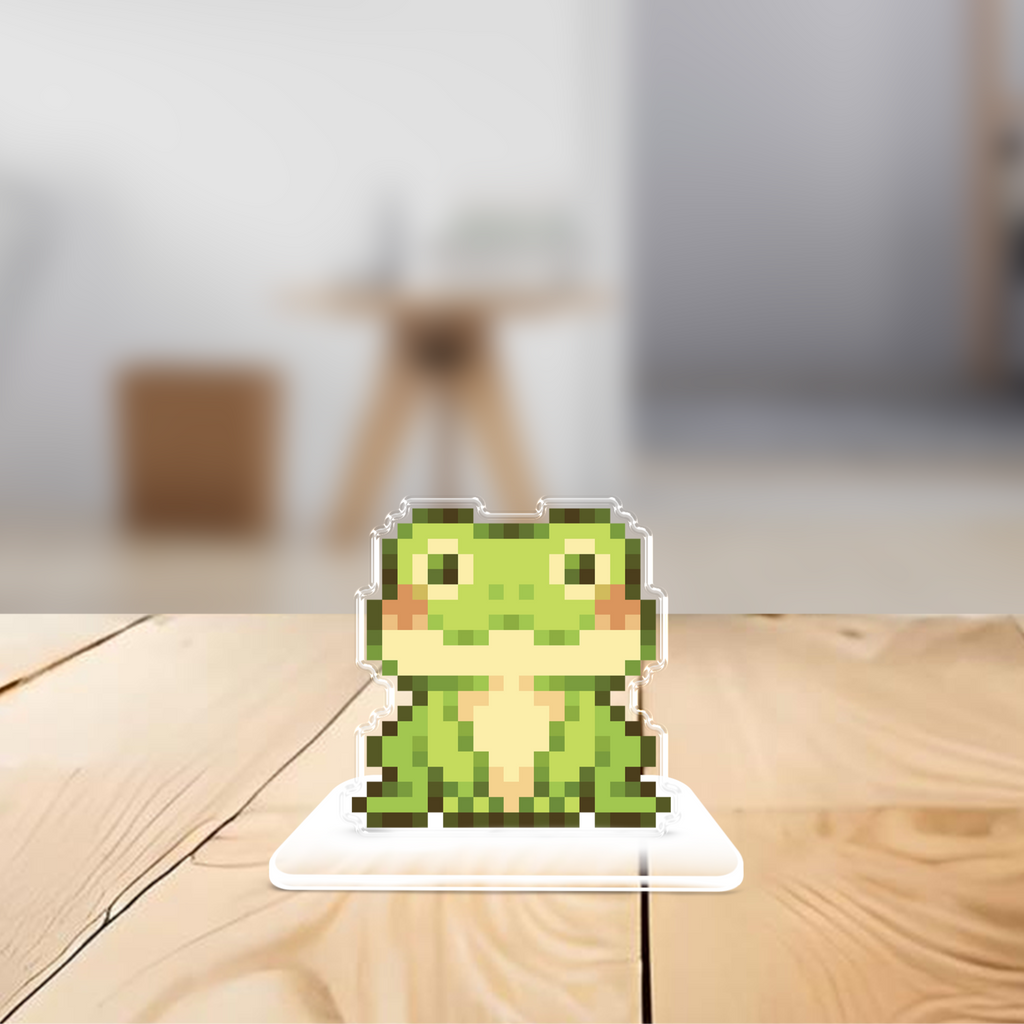 Frog Desk Friend Acrylic Standee Collectible | Pixel Art Sticker by ...